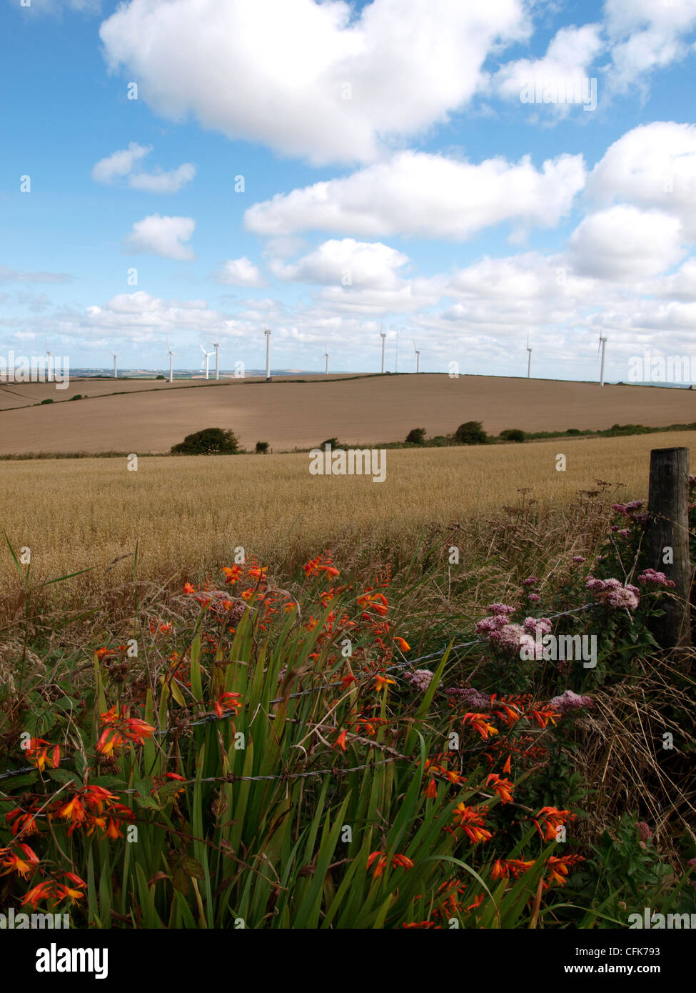 Wind turbines, Cornwall, UK Stock Photo - Alamy