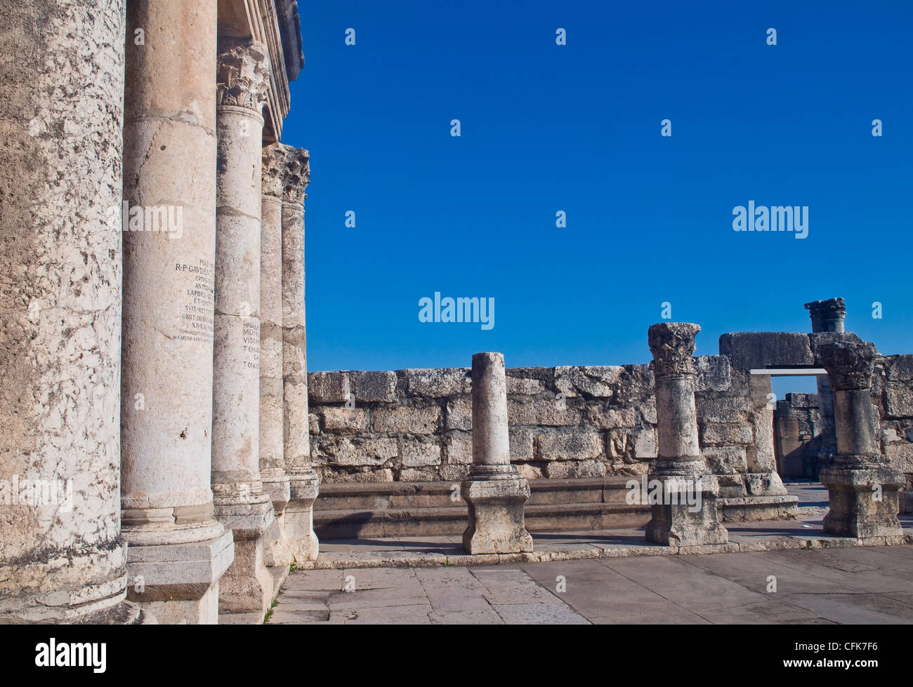 Ruins of the synagogue of Capernaum , Israel Stock Photo - Alamy