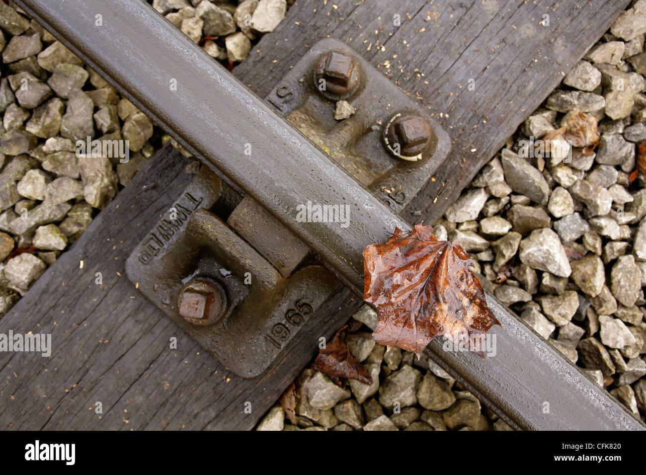 Wet railway tracks hi-res stock photography and images - Alamy