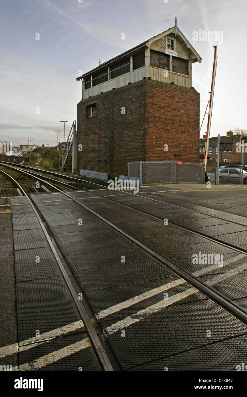 The disused Garden Street railway signal box, Grimsby Stock Photo - Alamy