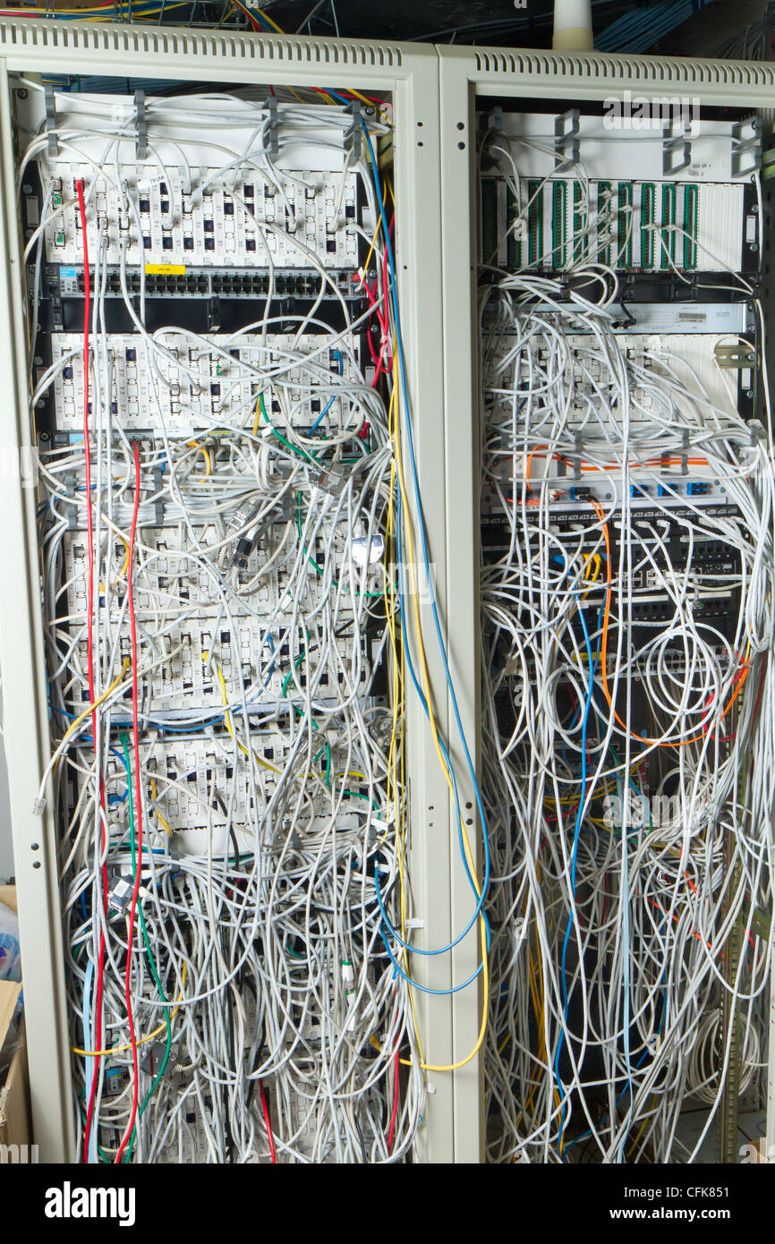 Concept of network infrastructure with cables Stock Photo - Alamy