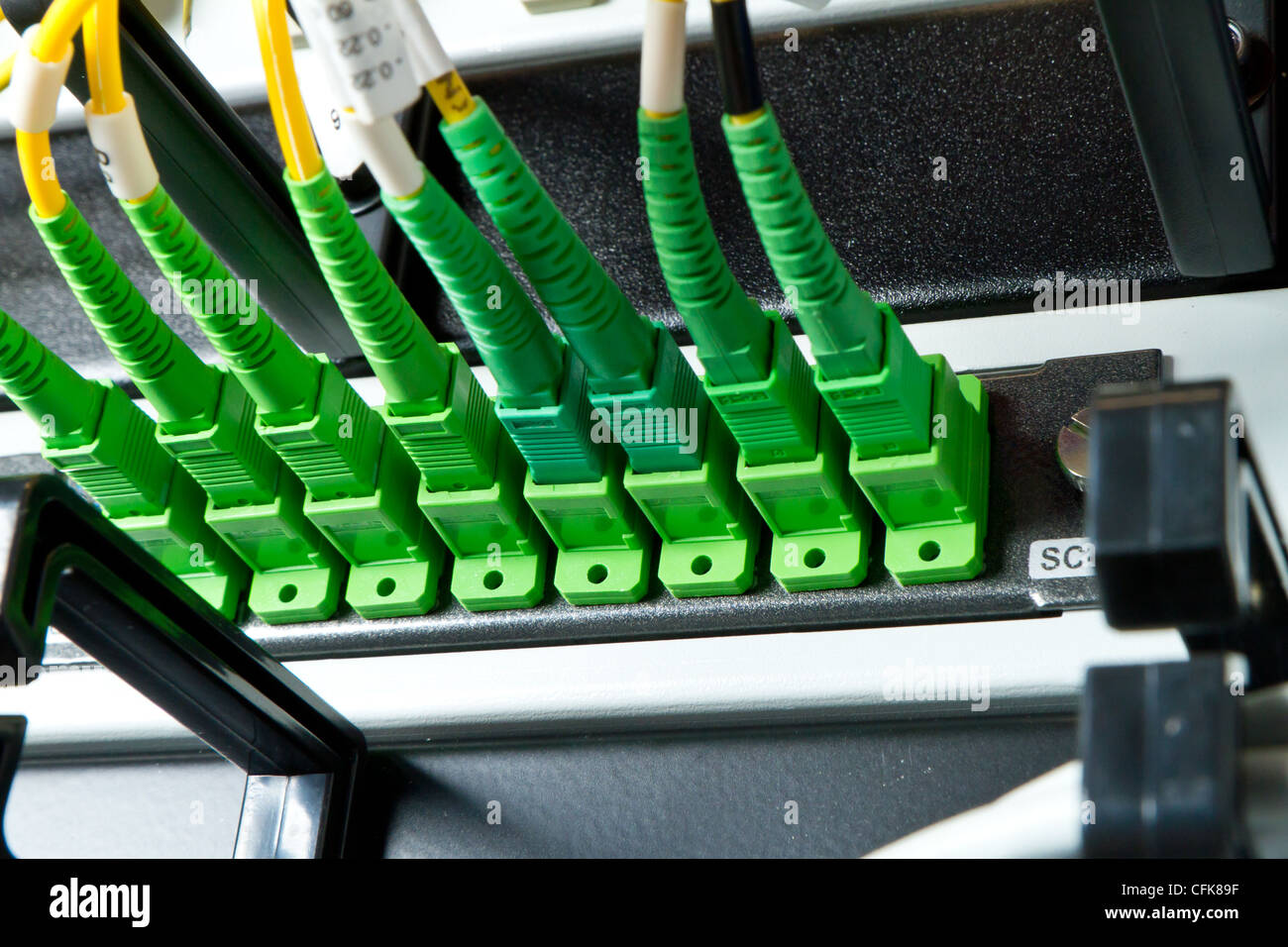 optic fiber hub as part of internet infrastructure Stock Photo - Alamy