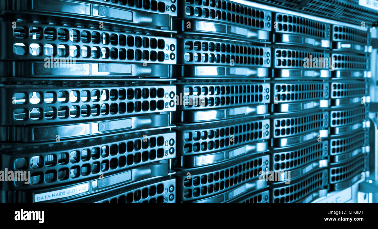 Data center with hard drives Stock Photo - Alamy