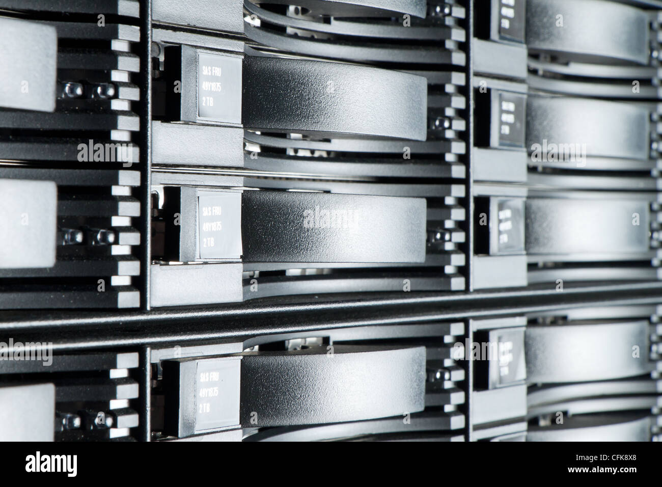 detail of data center with hard drives Stock Photo - Alamy