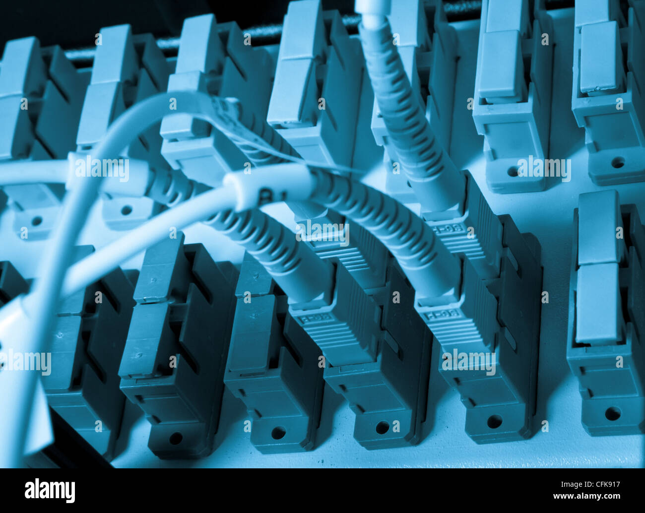 optic fiber hub as part of internet infrastructure Stock Photo - Alamy