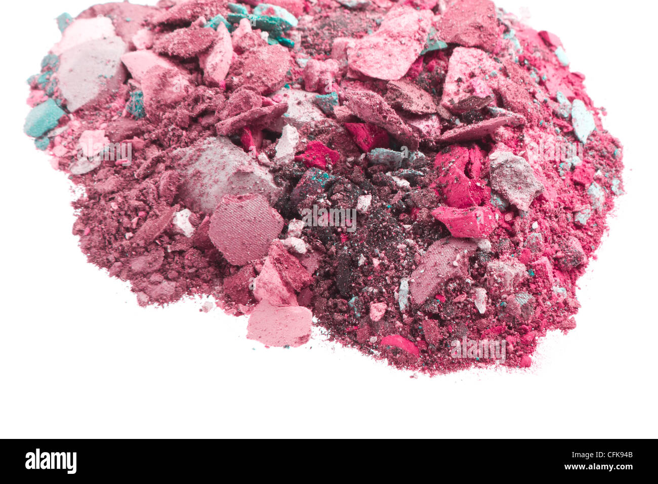 mixed crushed eyeshadows isolated on white background Stock Photo - Alamy