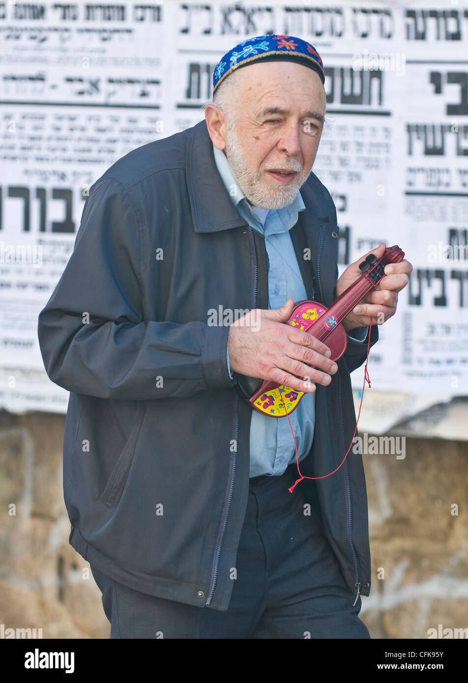 Ultra Orthodox man during Purim in Mea Shearim Jerusalem Stock Photo ...