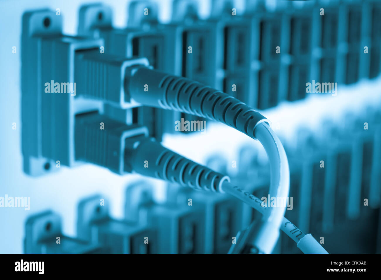 optic fiber hub as part of internet infrastructure Stock Photo - Alamy