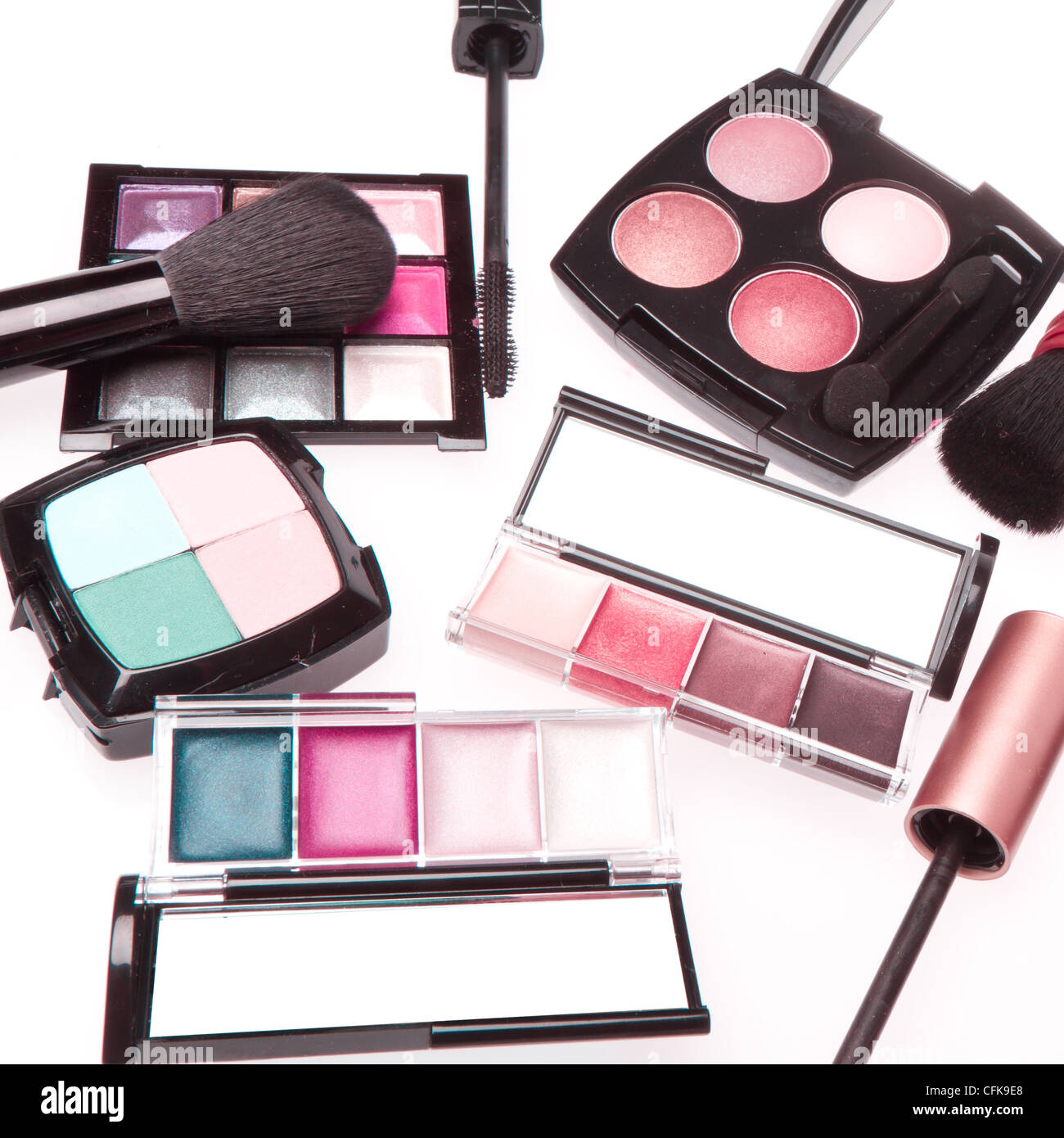 makeup set isolated on white background Stock Photo - Alamy