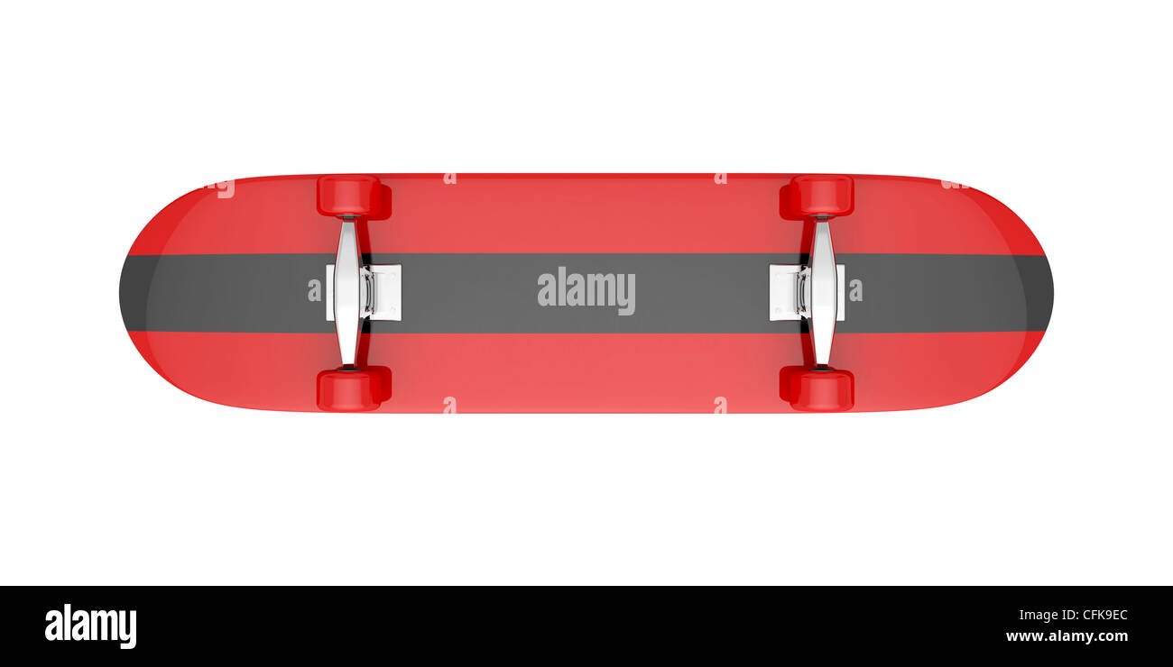 Bottom view of skateboard isolated on white Stock Photo - Alamy