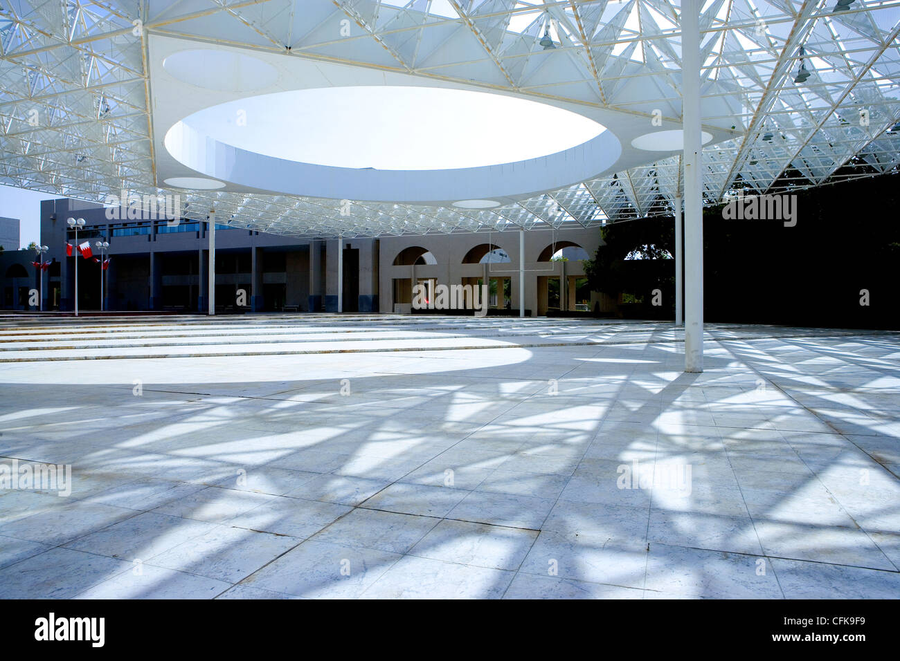 Bahrain, central desertic area, the Gulf Bahrain University Stock Photo ...