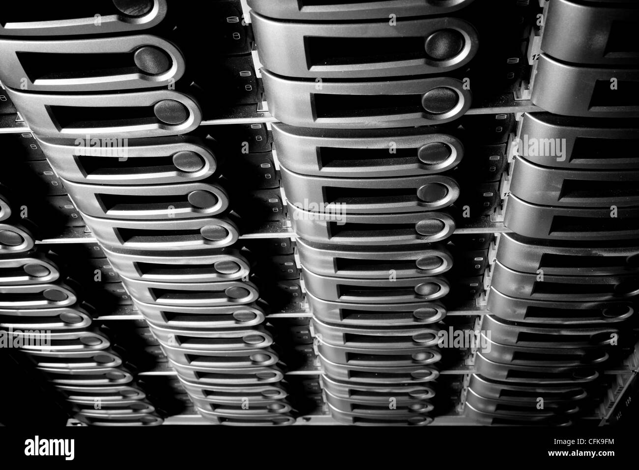 detail of data center with hard drives Stock Photo - Alamy