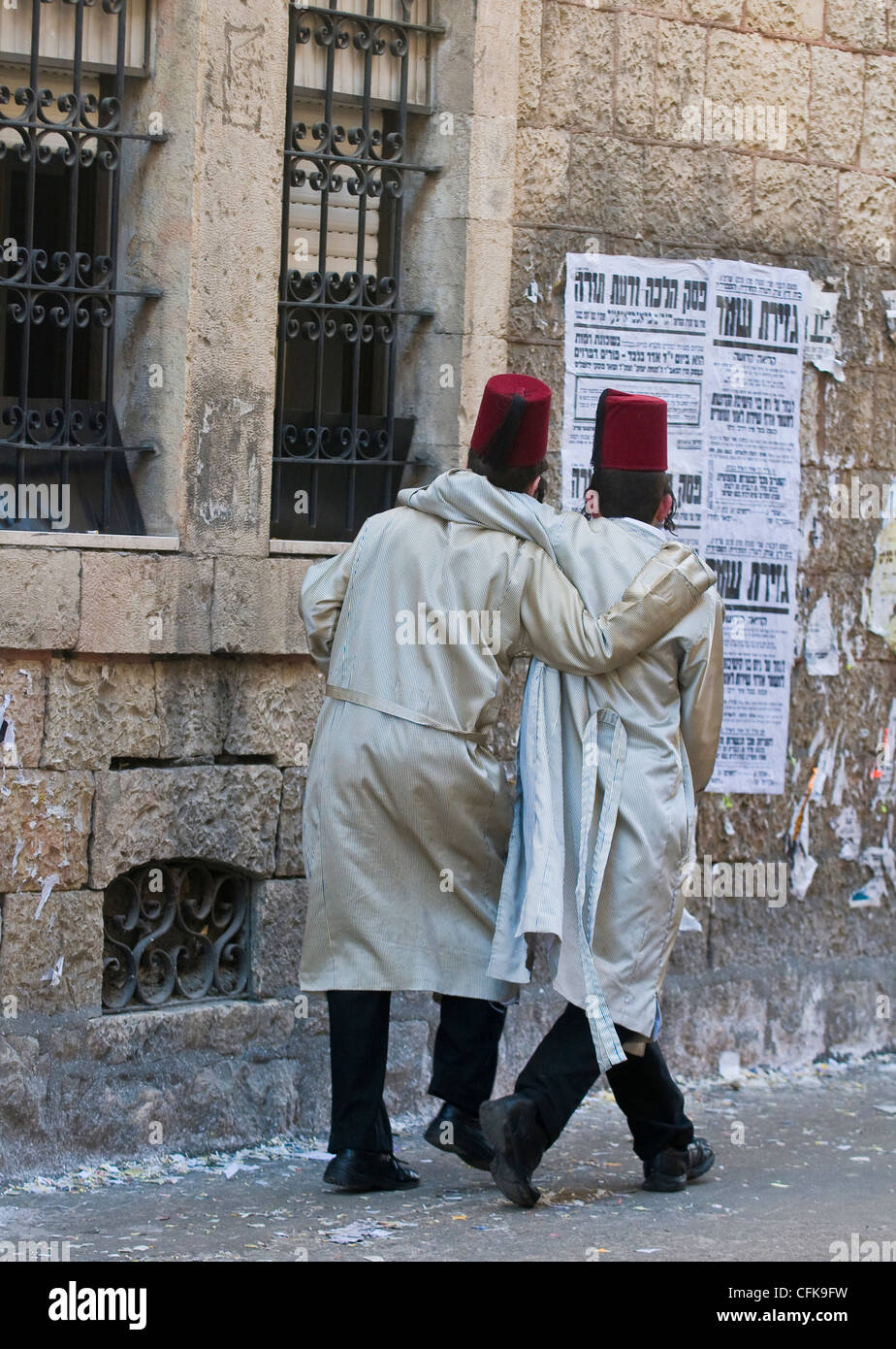 Ultra Orthodox man during Purim in Mea Shearim Jerusalem Stock Photo ...
