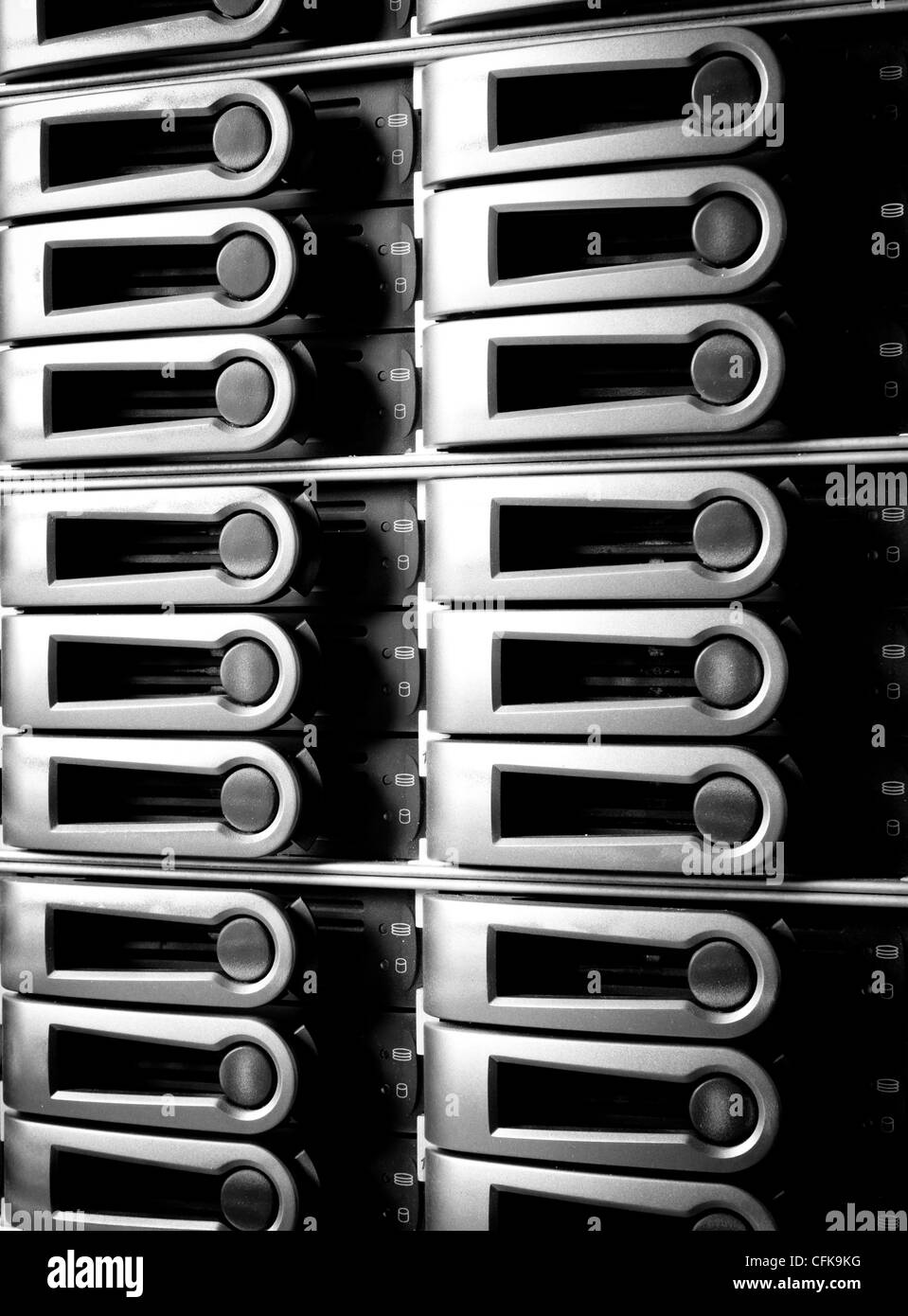 detail of data center with hard drives Stock Photo - Alamy