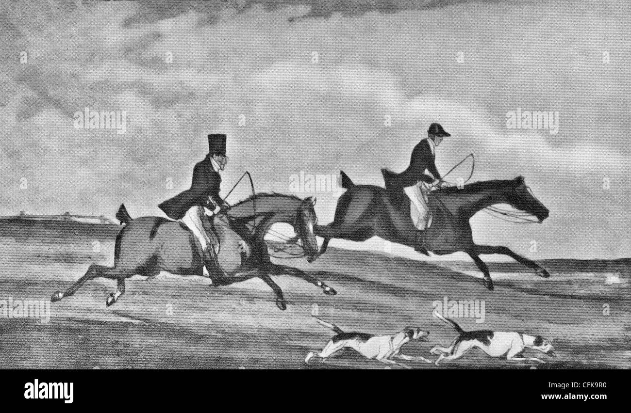 Hounds hunt Black and White Stock Photos & Images - Alamy