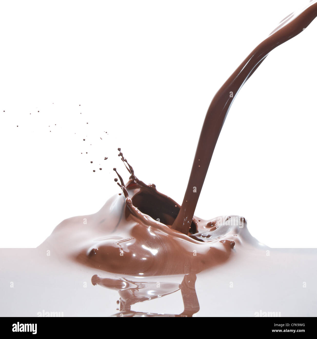 splash of chocolate isolated on white background Stock Photo - Alamy