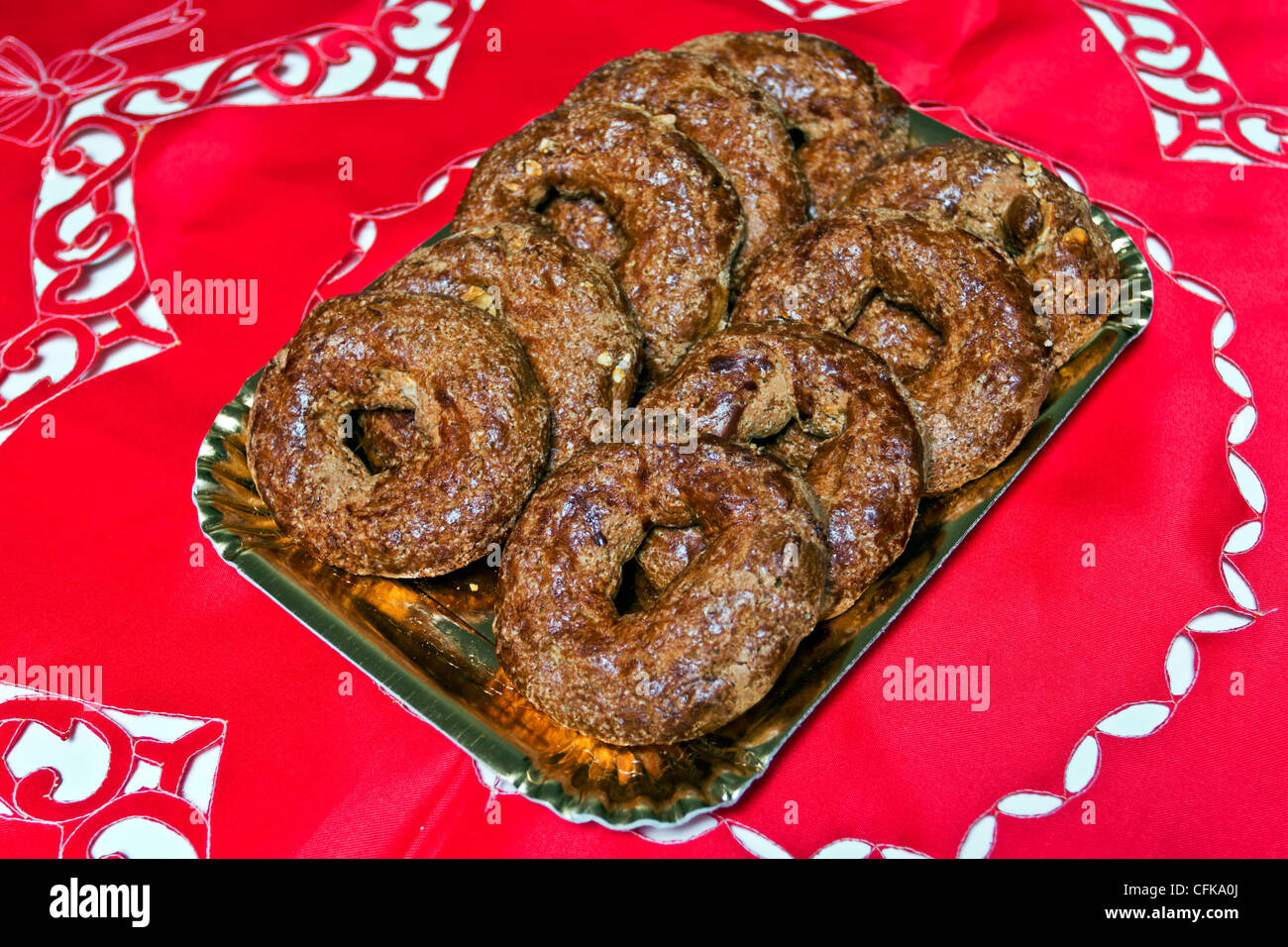 Rococò, Traditional Christmas Neapolitan Pastry. Naples, Italy Stock ...