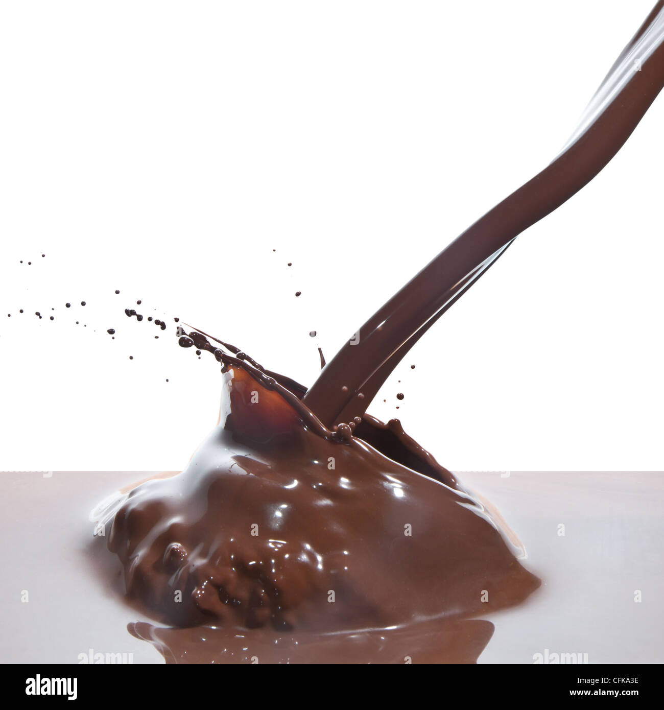 splash of chocolate isolated on white background Stock Photo - Alamy