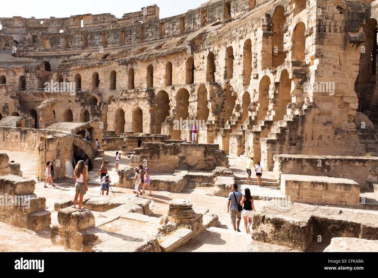 Roman amphitheater in El Djem, Tunisia Stock Photo - Alamy