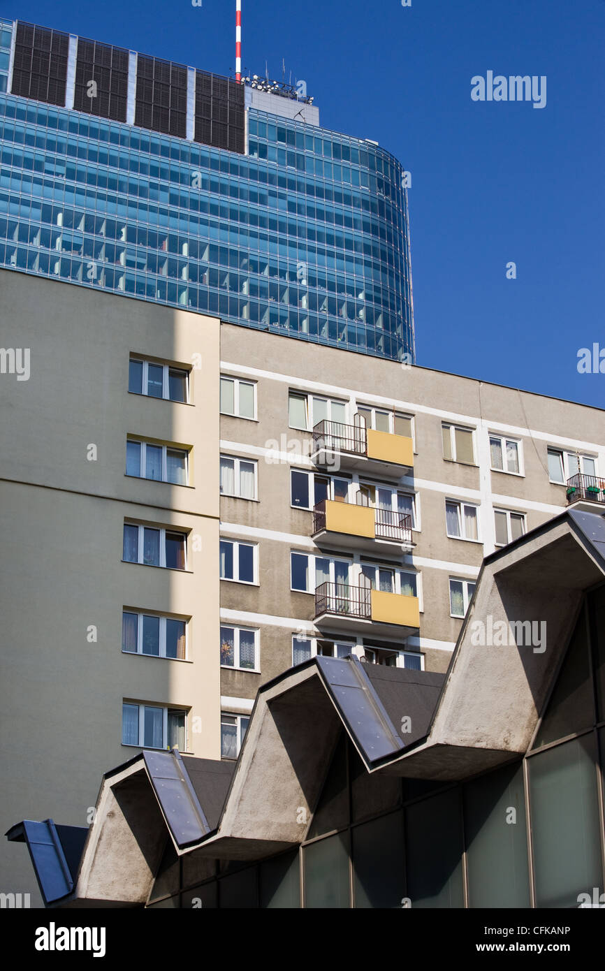 Urban architecture example in Warsaw downtown, Poland Stock Photo - Alamy
