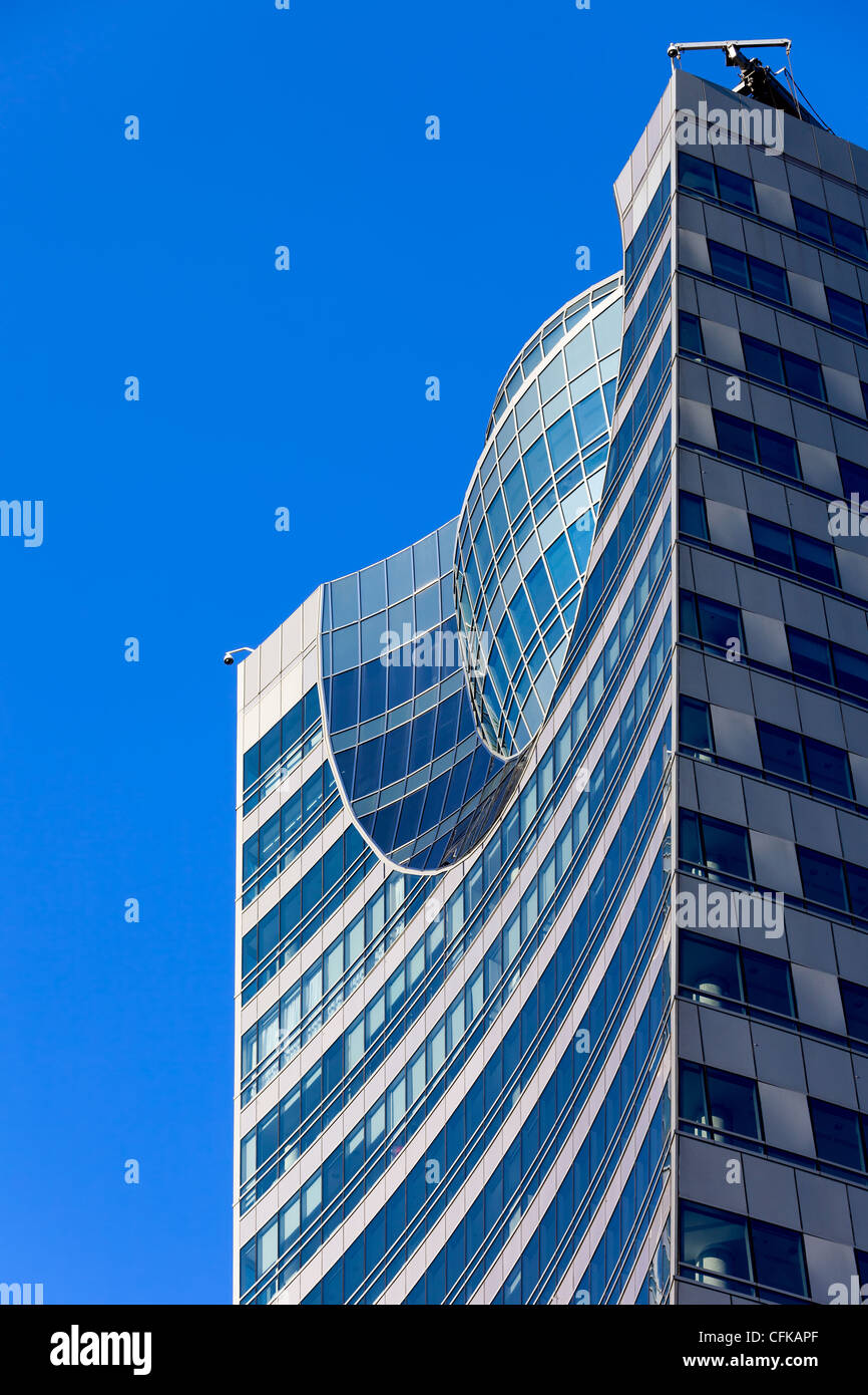 Abstract contemporary shape of an original office building in city ...