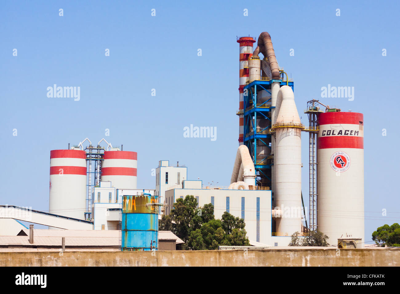 Colacem - headquarter and complete cycle plant cement in Tunis Stock ...