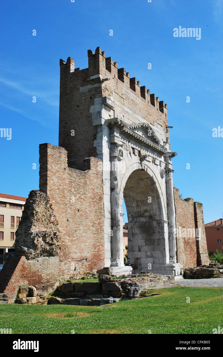 Augustus' triumph arch, historical famous roman landmark, Rimini ...