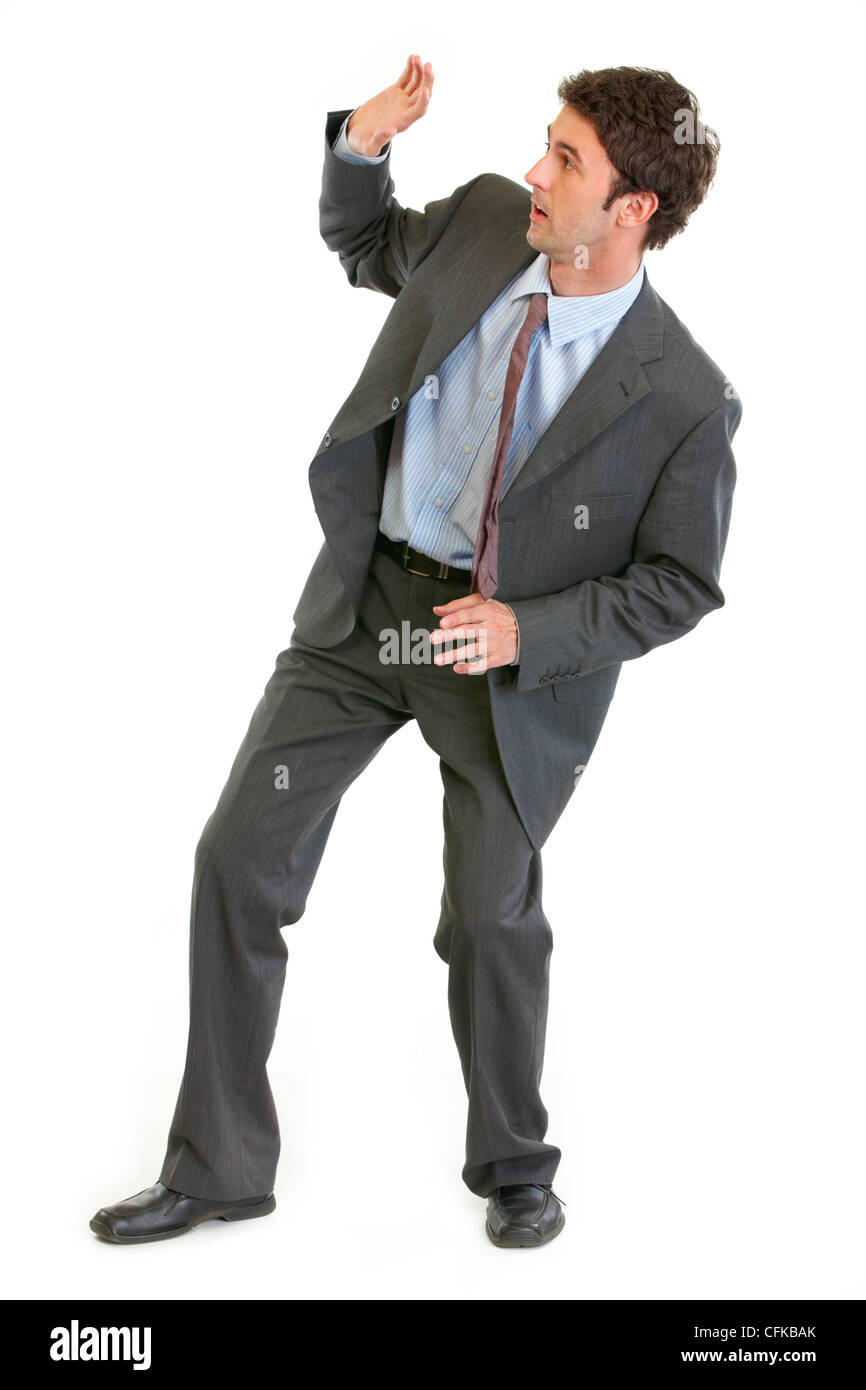 Businessman afraid isolated on white hi-res stock photography and ...