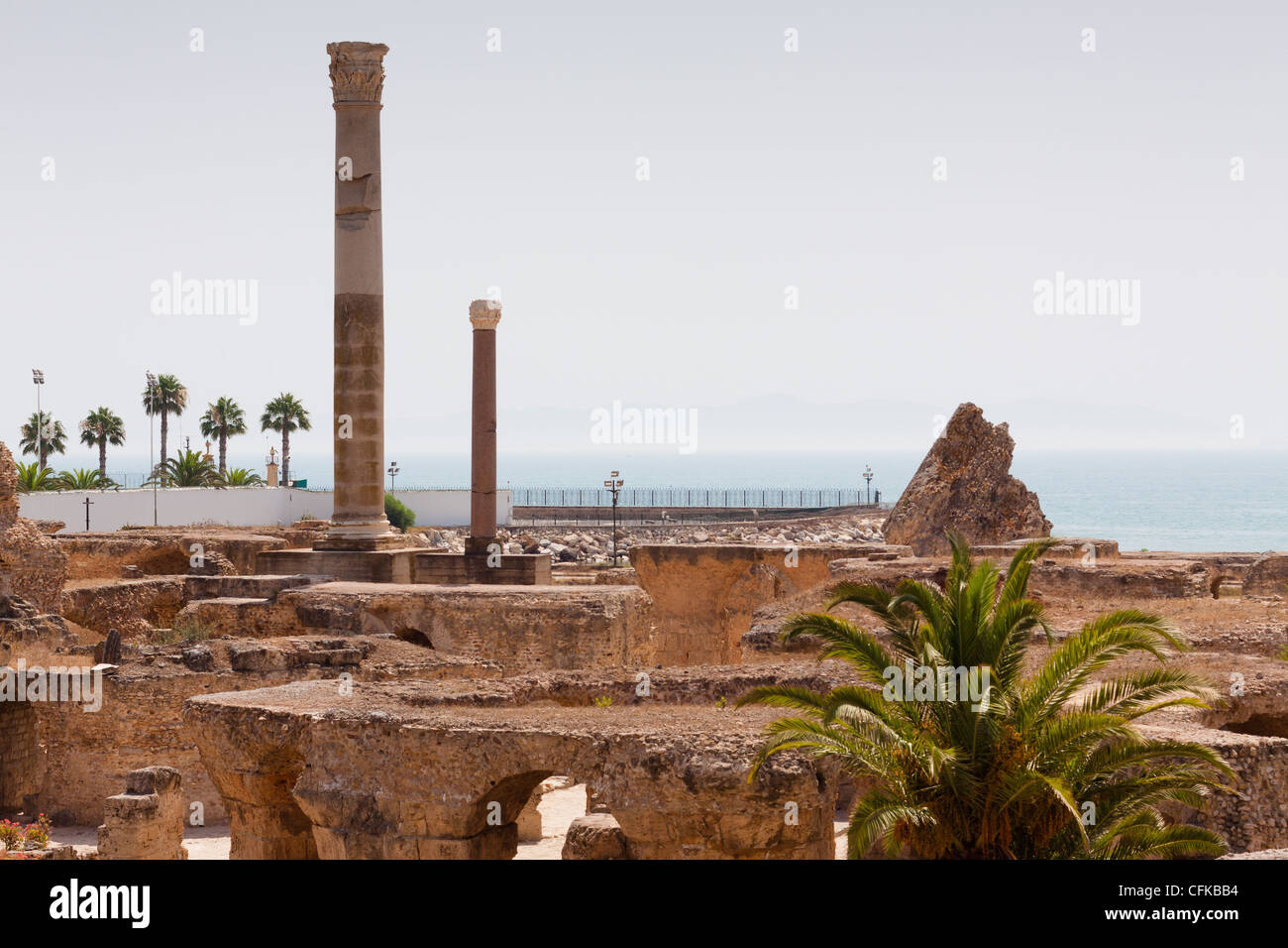 Ruins of Carthage, ancient Roman bath Stock Photo - Alamy