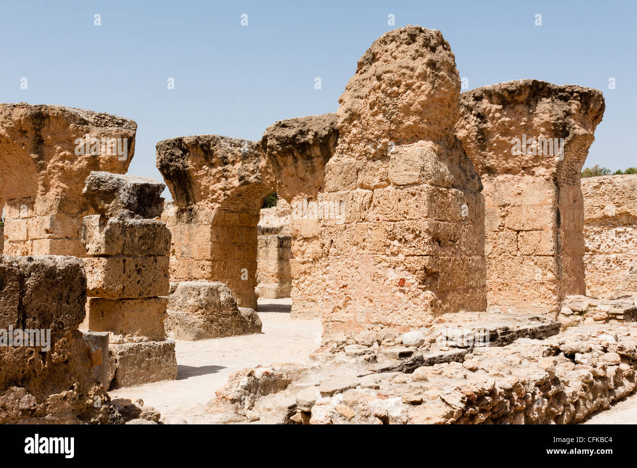 Ruins of Carthage, ancient Roman bath Stock Photo - Alamy