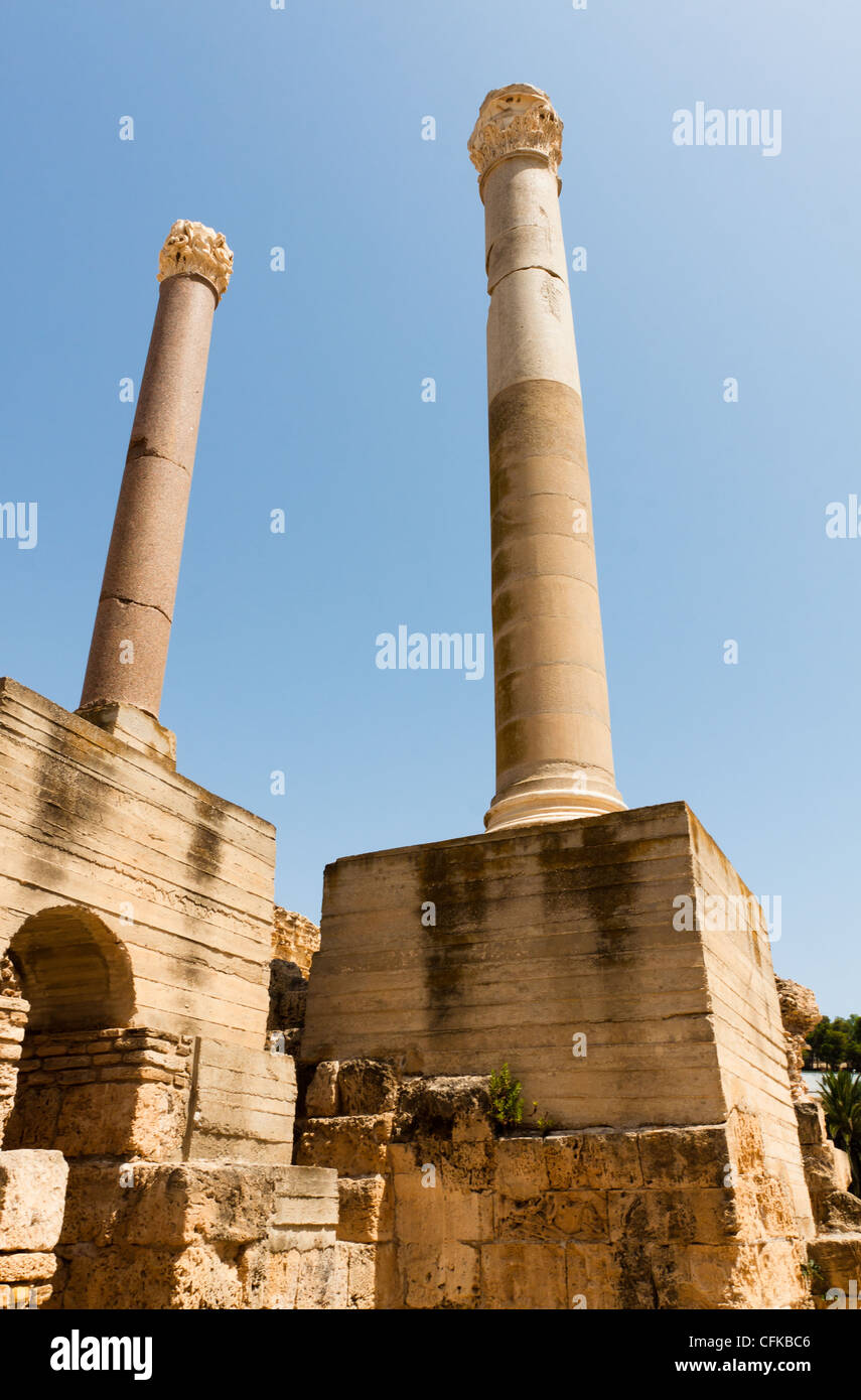Ruins of Carthage, ancient Roman bath Stock Photo - Alamy