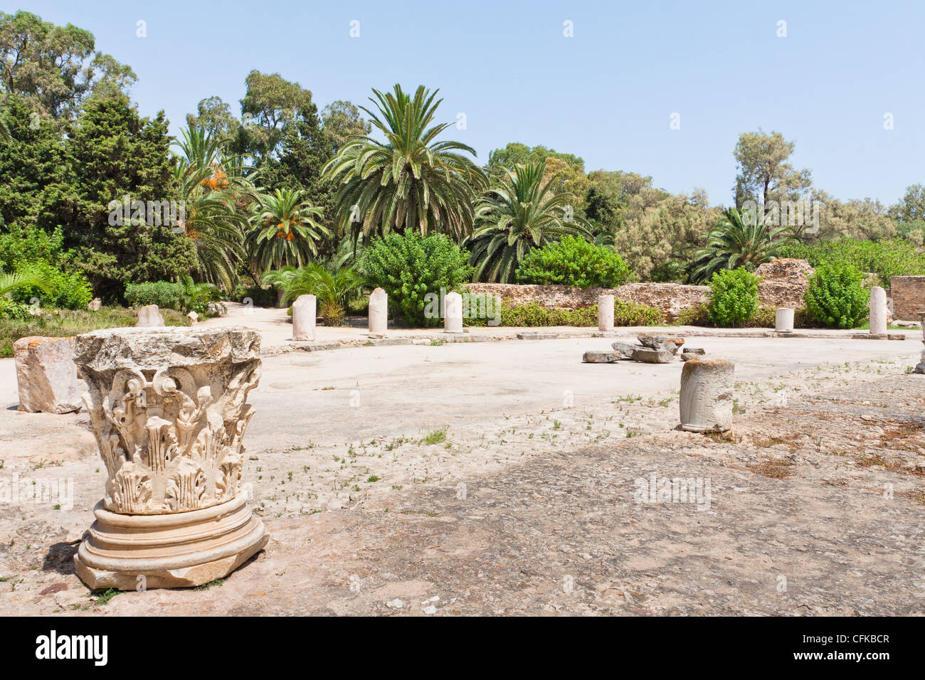 Ruins of Carthage, ancient Roman bath Stock Photo - Alamy