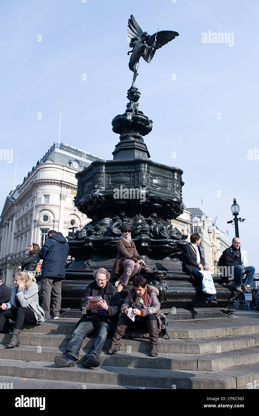 Piccadilly Circus London statue of Eros brother Anteros The God of ...