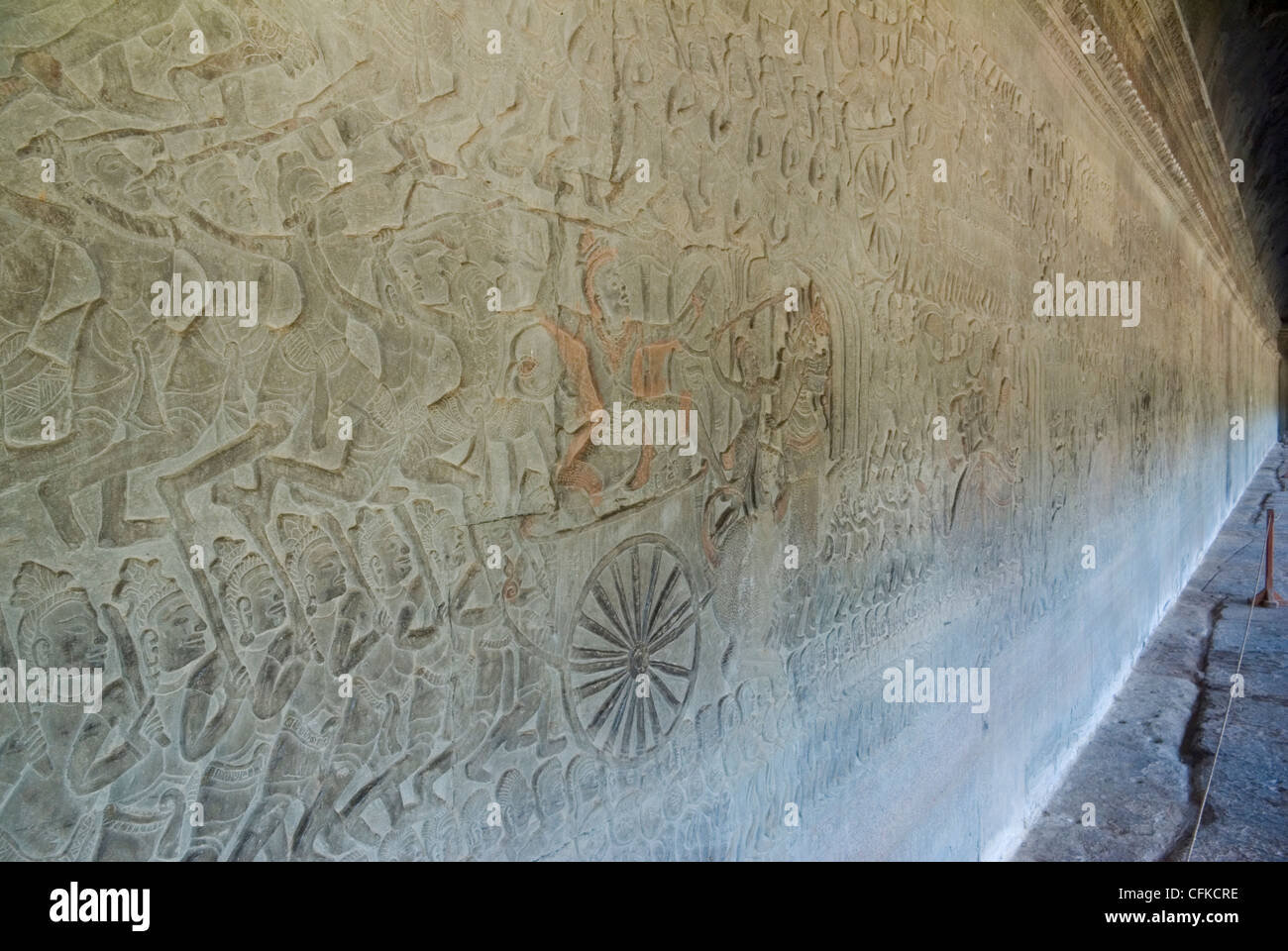 Part of the mural at Angkor Wat Stock Photo - Alamy