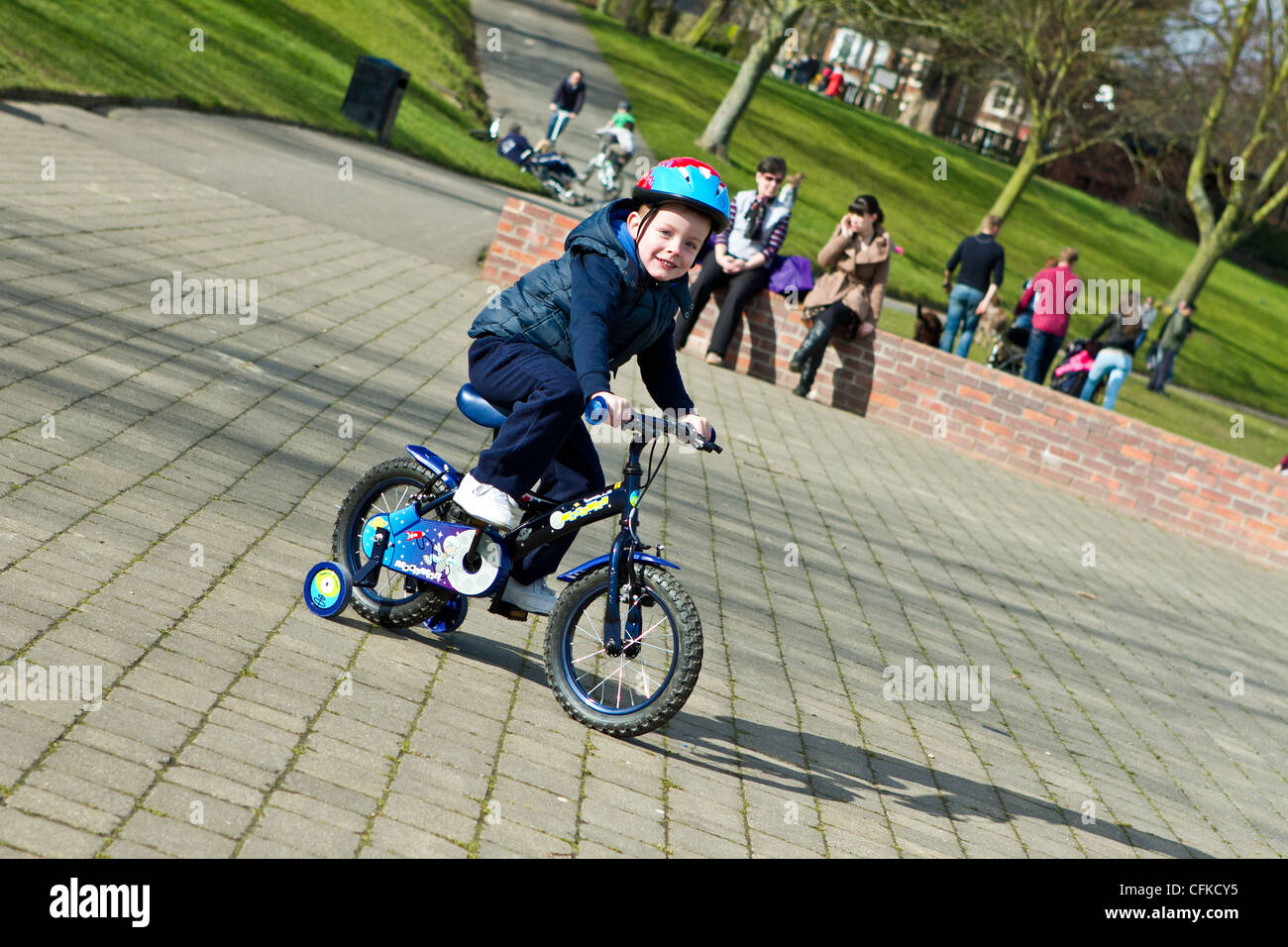 Boy with motorcycle helmet hi-res stock photography and images - Alamy