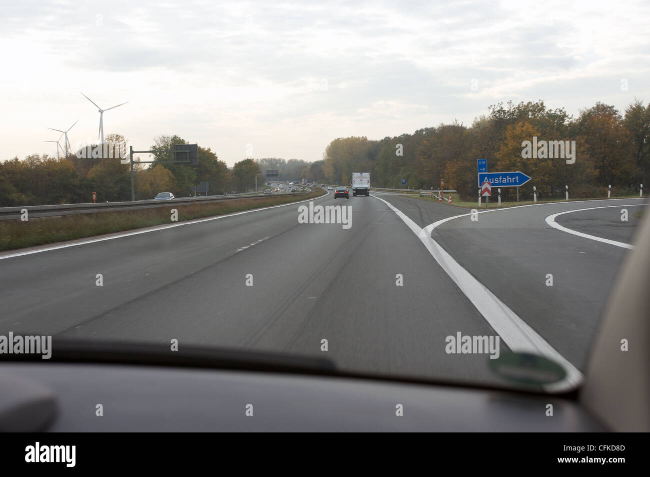 German autobahn (motorway Stock Photo - Alamy