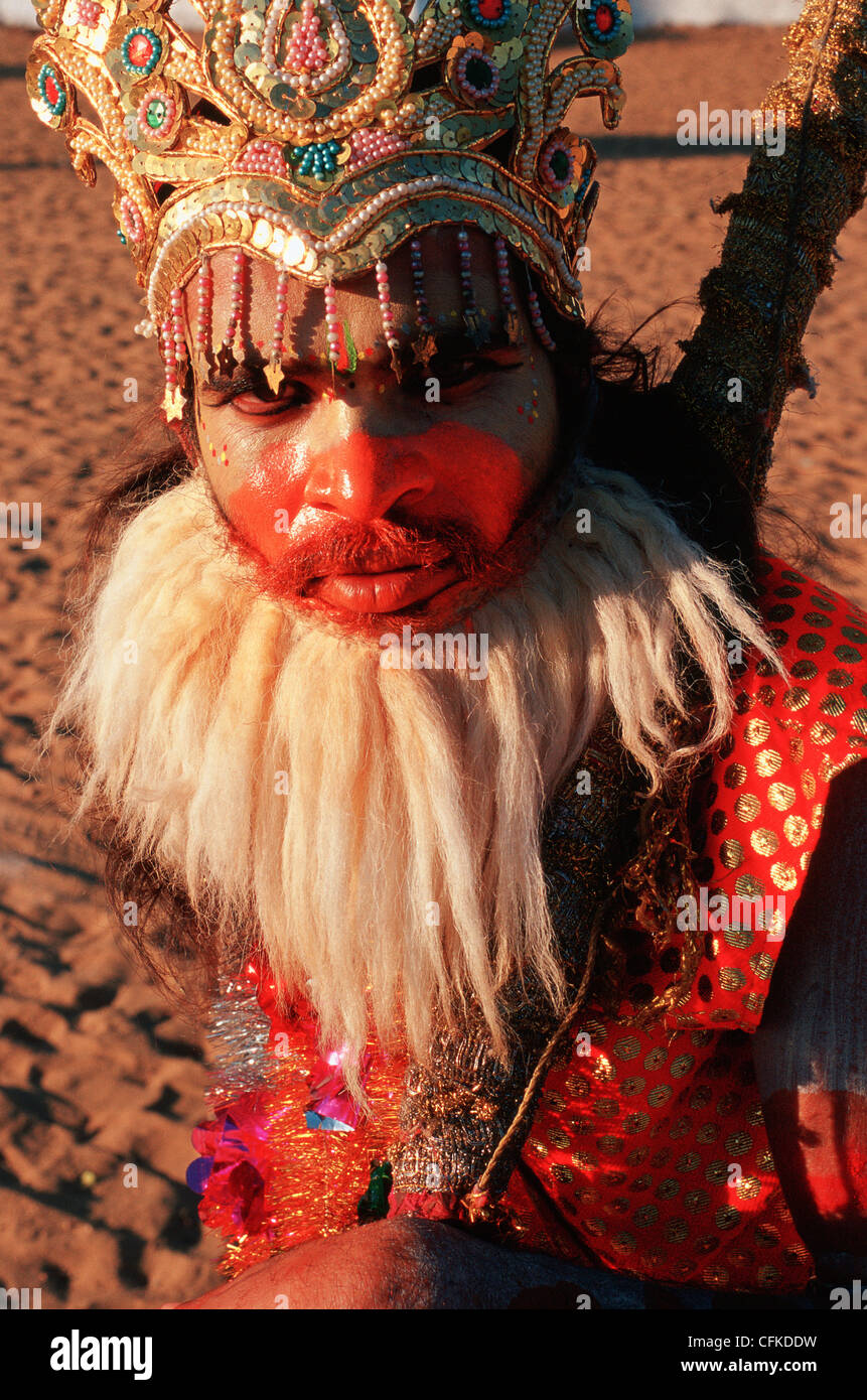 "Bahurupia" : hindu man dressed and made up as an hindu deity (i.e. the ...