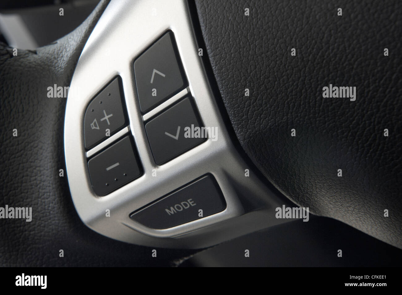 Close up of a car stearing wheel control buttons Stock Photo - Alamy