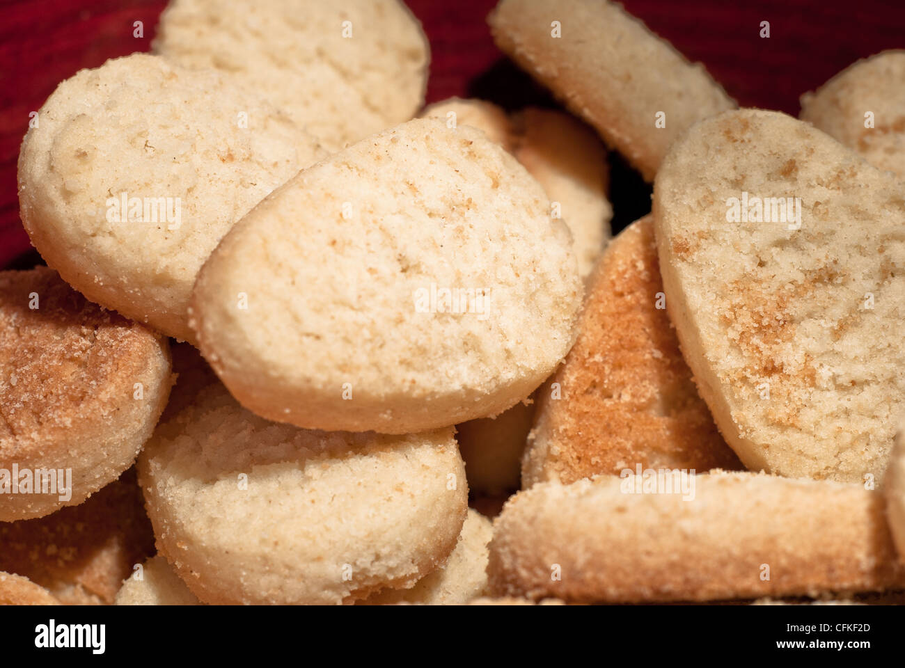 oval butter cookies butter cookie closeup close up Stock Photo - Alamy
