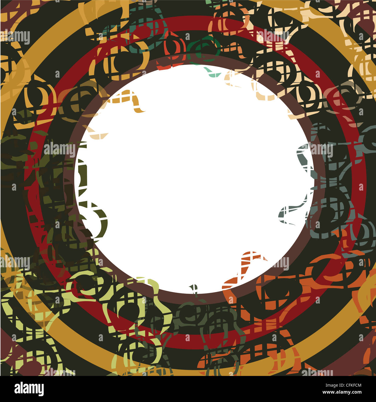 Frame with circles and abstract elements, vector, illustration Stock ...