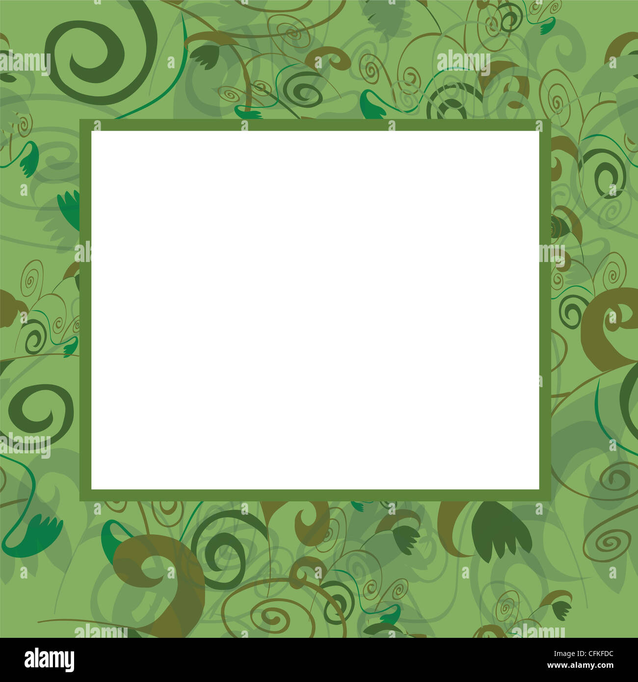 Vector frame in green tones, illustration Stock Photo - Alamy