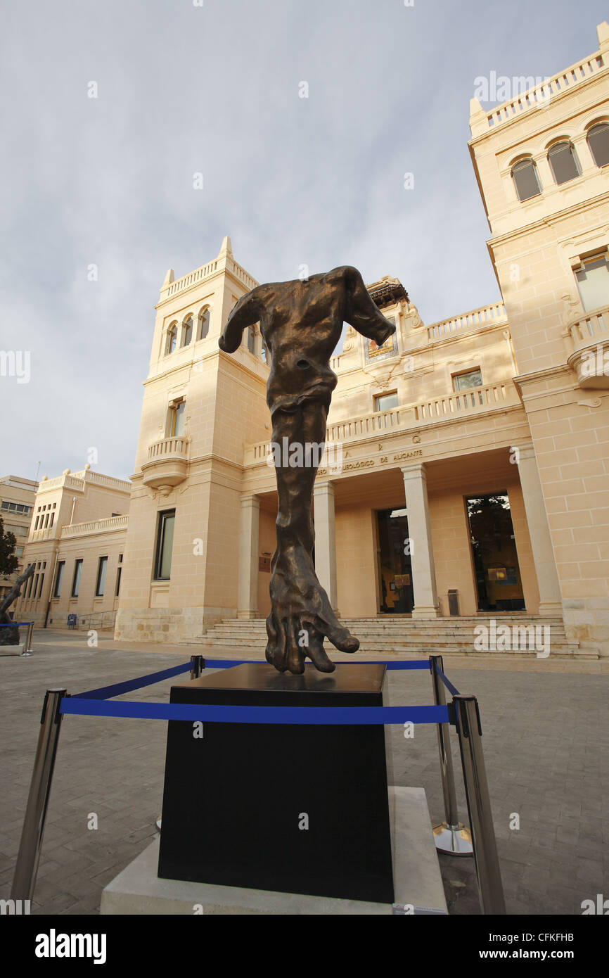 The Divine Monstrosity bronze sculpture by Salvador Dali in front of ...