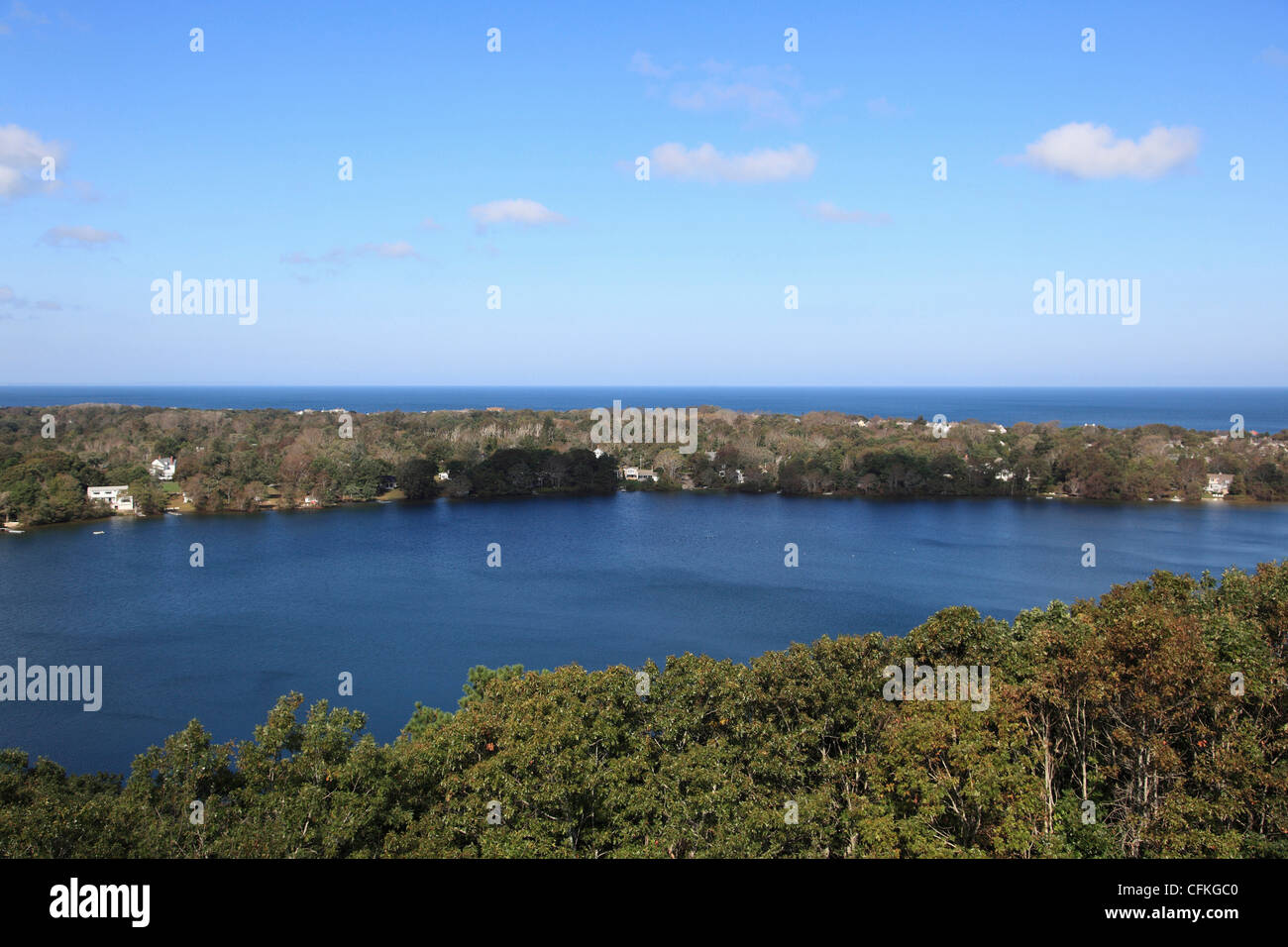 Scargo Lake, Cape Cod Bay, Dennis, Cape Cod, Massachusetts, New England ...