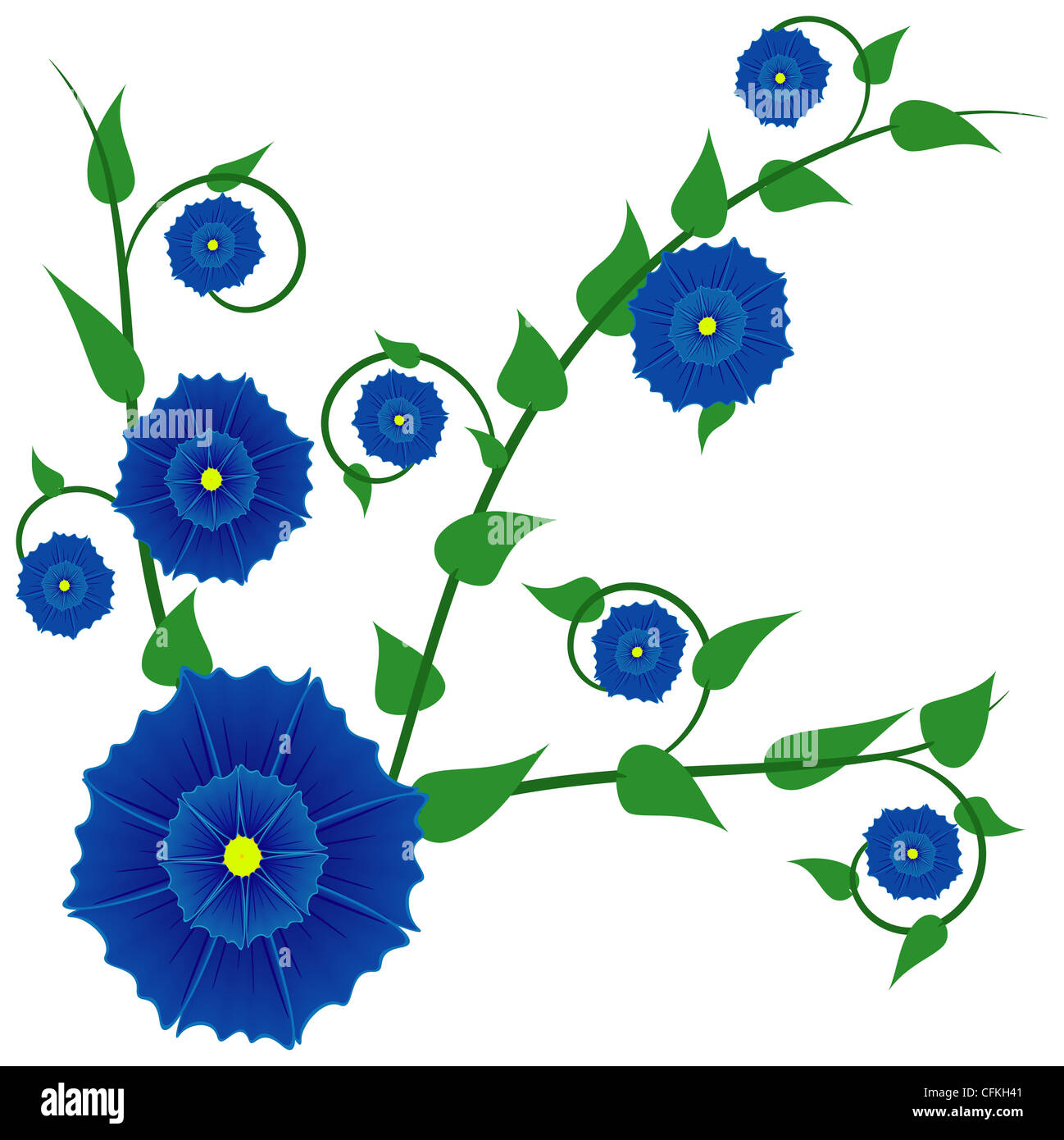 Abstract blue flower Stock Photo - Alamy