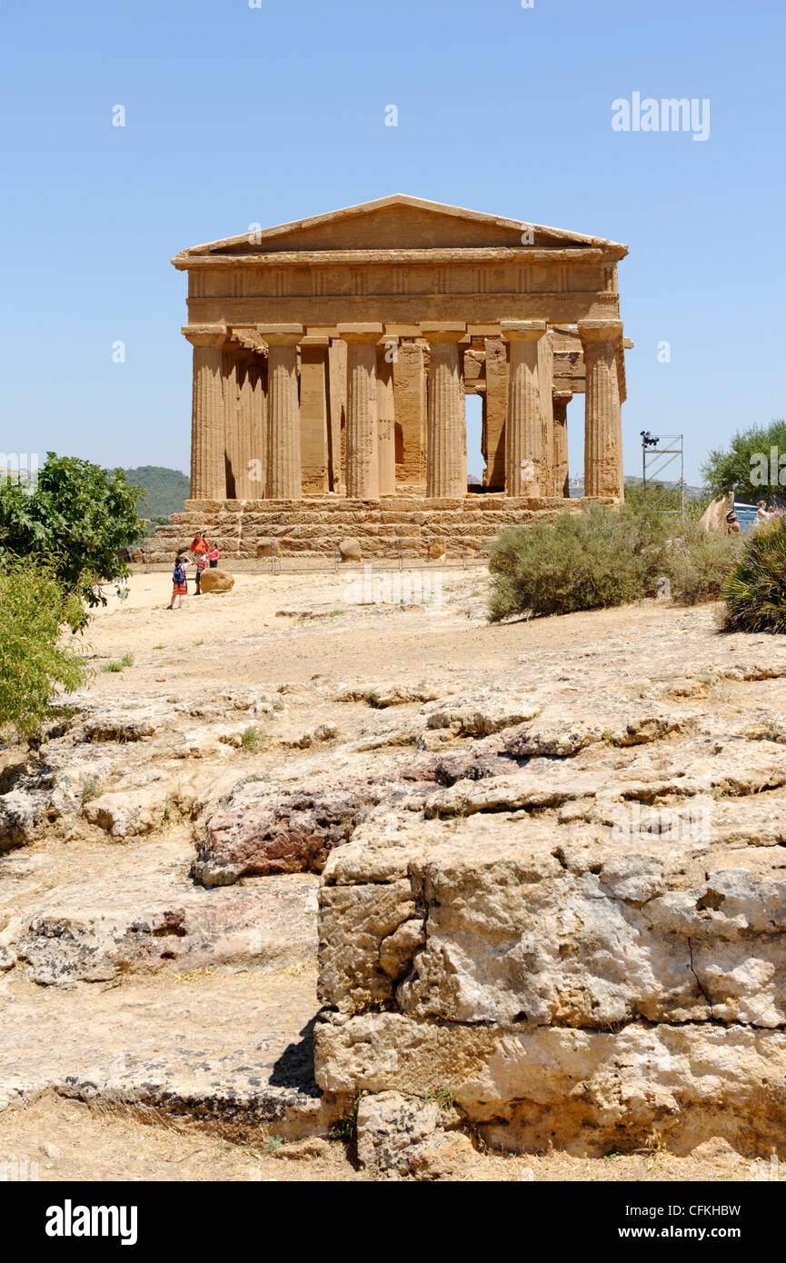 Agrigento. Sicily. Italy. View of the front of the magnificent Greek ...