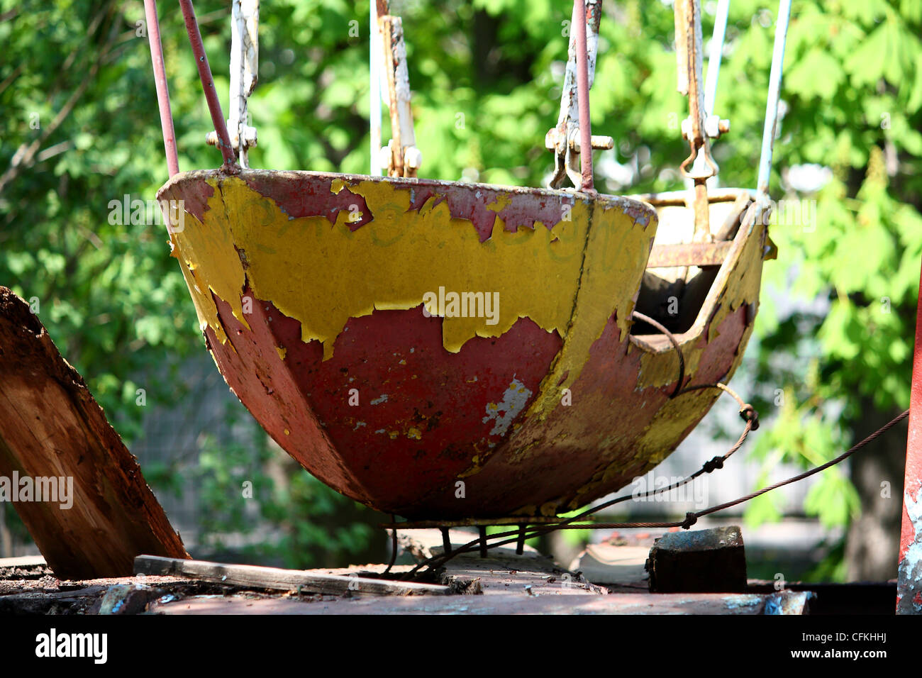 Old swing abandoned playground hi-res stock photography and images - Alamy