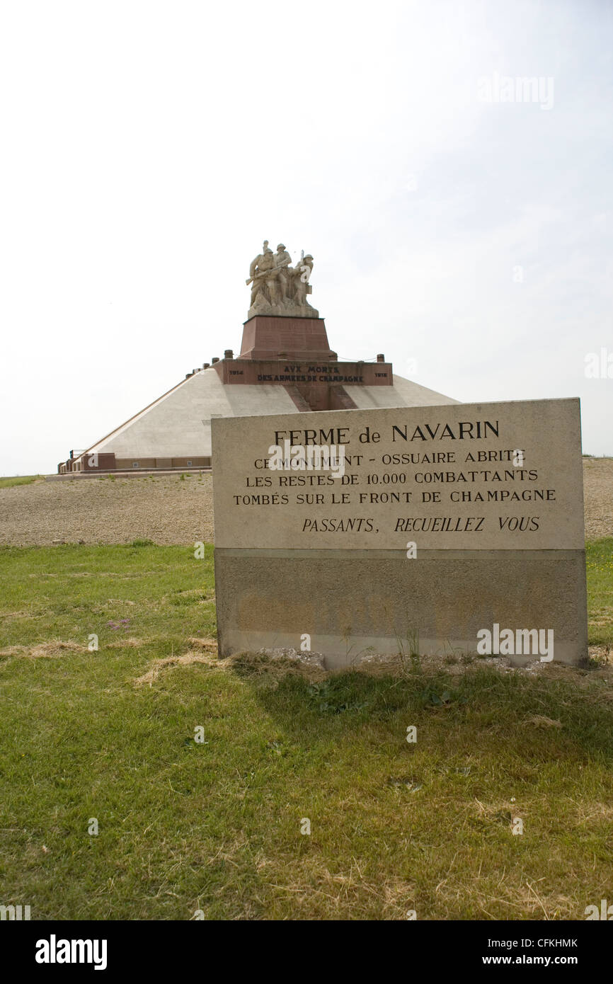The Ferme de Navarin Monument to French soldiers in Champagne, France ...