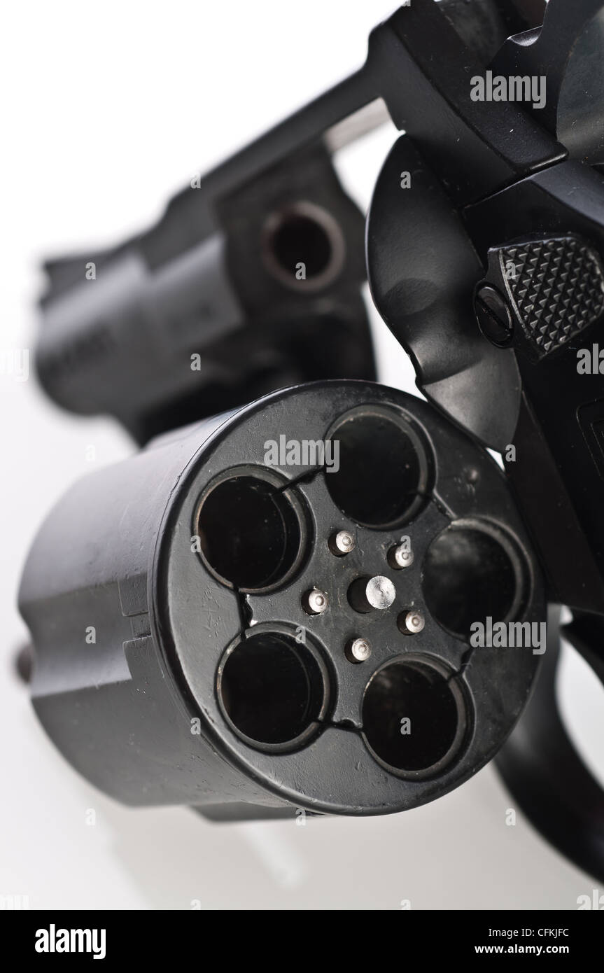 Revolver on a white background Stock Photo - Alamy