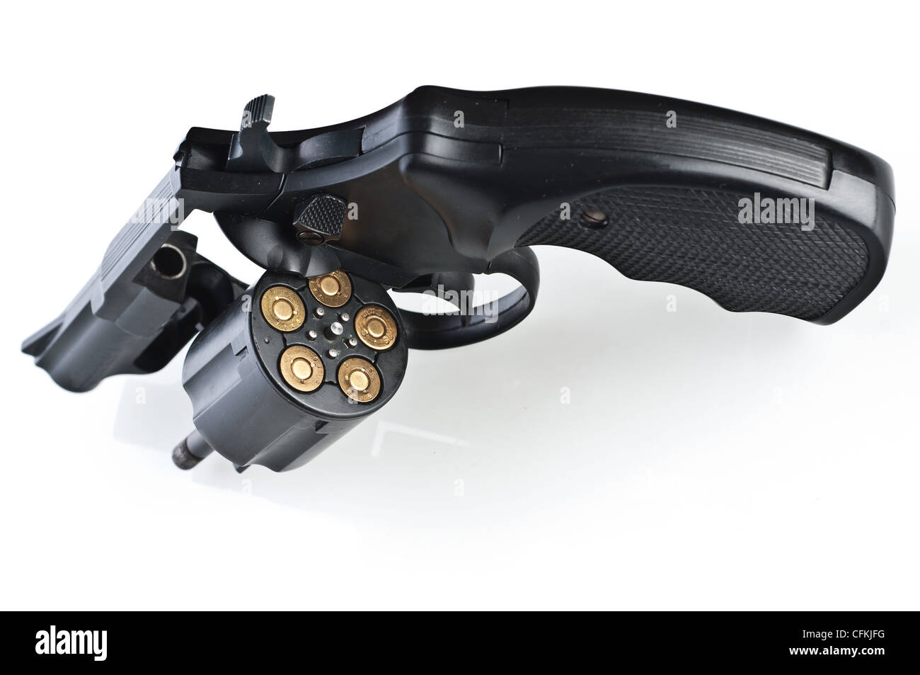 Revolver on a white background Stock Photo - Alamy