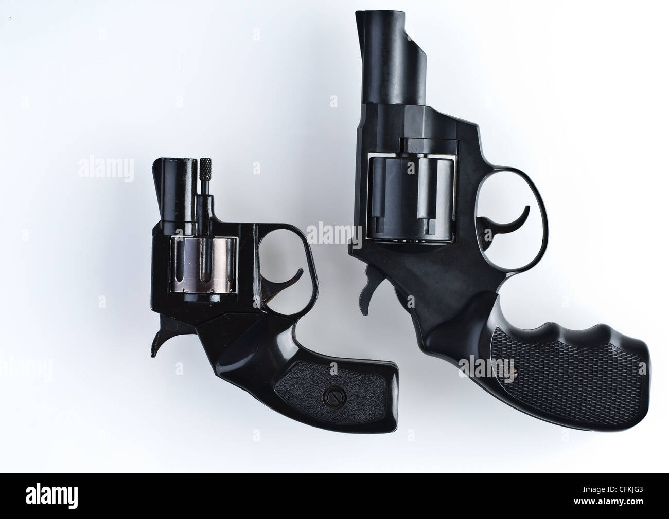 Revolver on a white background Stock Photo - Alamy